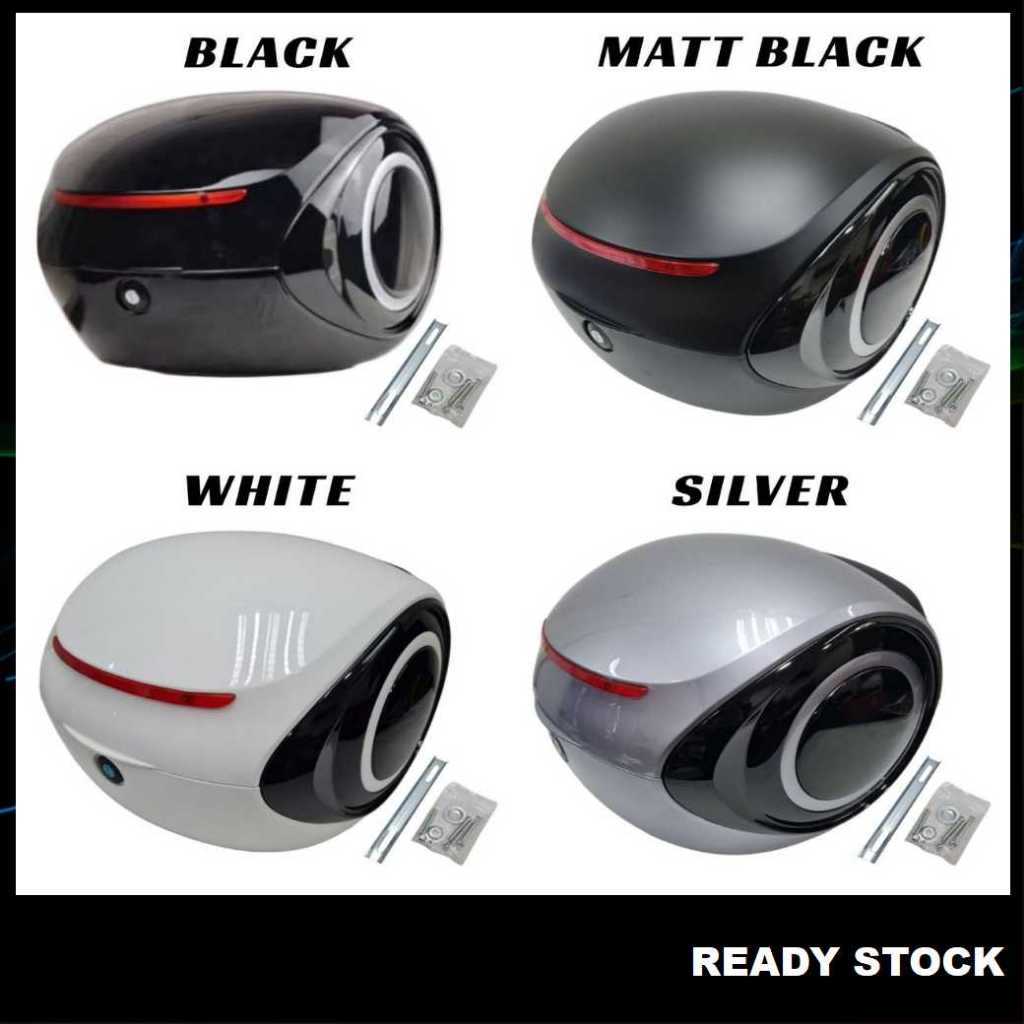 ALIEN 32L TOP BOX SIPUT Motorcycle With Back Rest Universal Base Plate ...