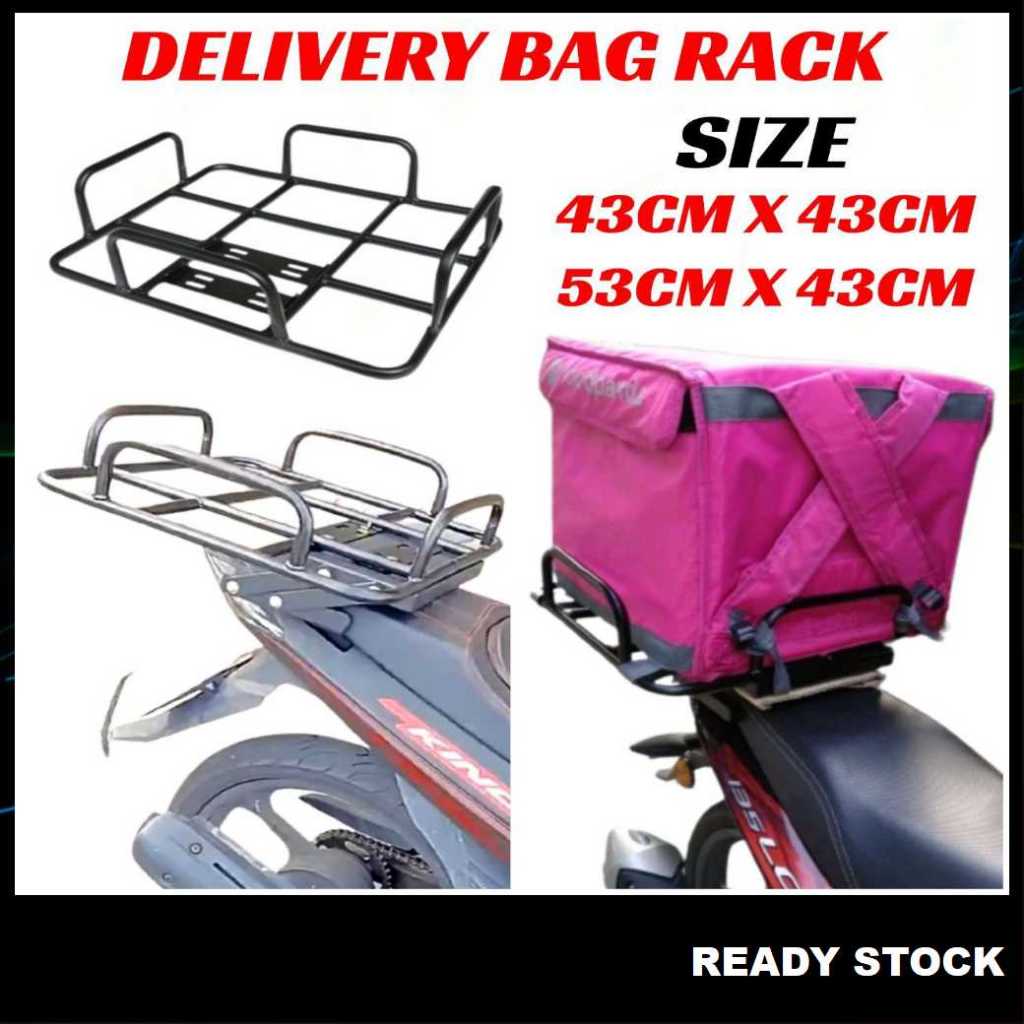 Motorcycle Delivery Rack For Food Bag Shopee Grab FoodPanda Lalamove ...