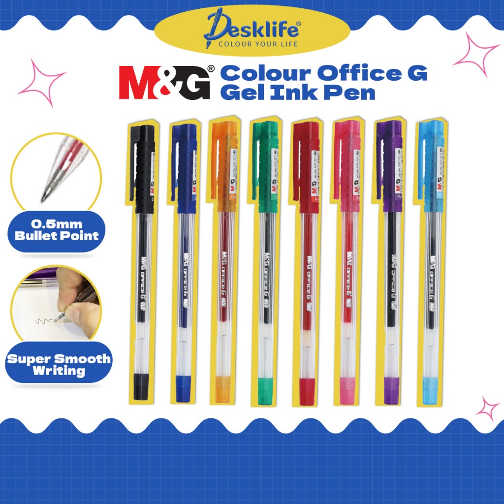 Desklife M&G Office G Colour Gel Pen 0.5mm AGP13271-(1s/Pcs) Black Blue ...