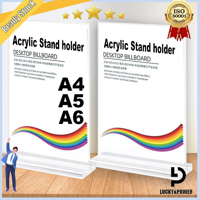 T Shape Transparent Acrylic Stand Acrylic Display Stand Card Holder ...