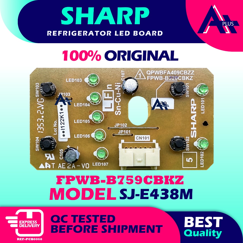 SJ-E438M SHARP Refrigerator LED Pcb Board LED Board Peti Ais FPWB ...