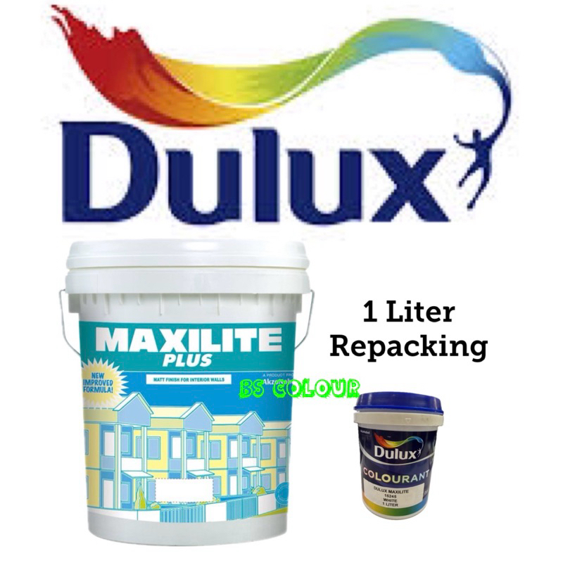 1L MAXILITE WHITE 15245 REPACKING EMULSION PAINT / CAT KAPUR 1Liter ...