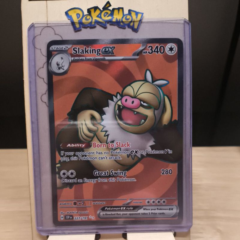[ORI] Slaking EX SSP 227/191 Pokemon PTCG SV8 Surging Sparks IR Illustration Rare | Shopee Malaysia