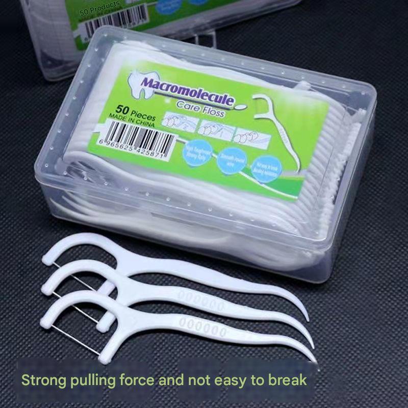 50/200PCS 𝐃𝐞𝐧𝐭𝐚𝐥 𝐅𝐥𝐨𝐬𝐬 Picks Dental Floss Toothpick Teeth Cleaning ...