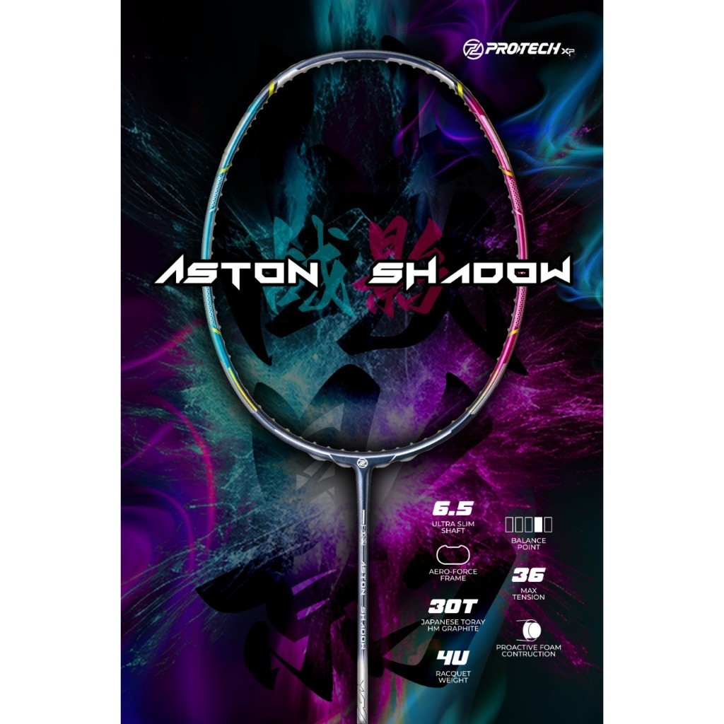 (READY STOCK)Protech Aston Shadow Badminton Racket (100% ORIGINAL ...