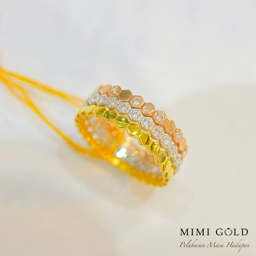 Cincin Belah Rotan Fesyen Emas 916 (N) | Shopee Malaysia