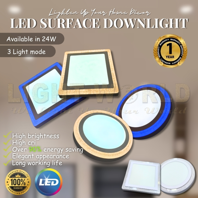 Double Color LED Panel Light Panel LED Ceiling Lamp Downlight surface ...