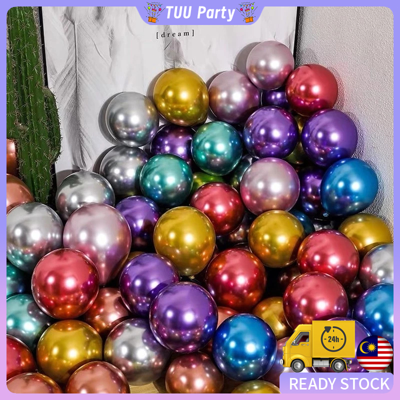 10PCS 10/12Inch Metallic Latex Balloon Wedding Room Birthday Party ...