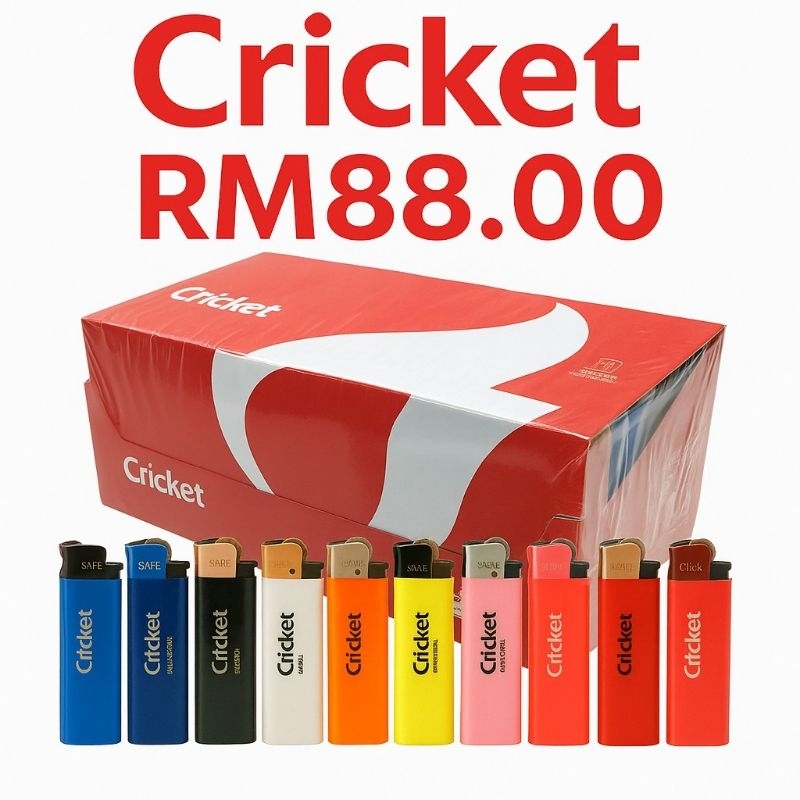 ORIGINAL CRICKET LIGHTER 100PCS(2 BOX/OUTER) | Shopee Malaysia