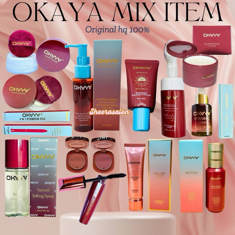 OKAYA MIX ITEM Foundation | Eyeshadow | Primer | Eyeliner | Serum ...
