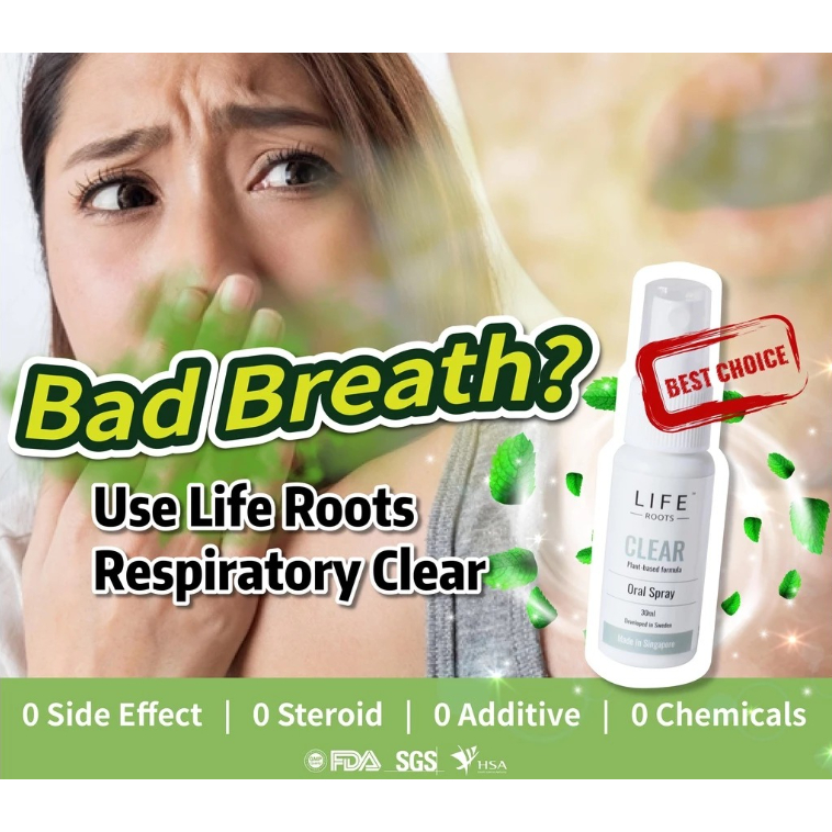 Life Roots Respiratory Oral Spray Plant Based Formula Bad Breath ...