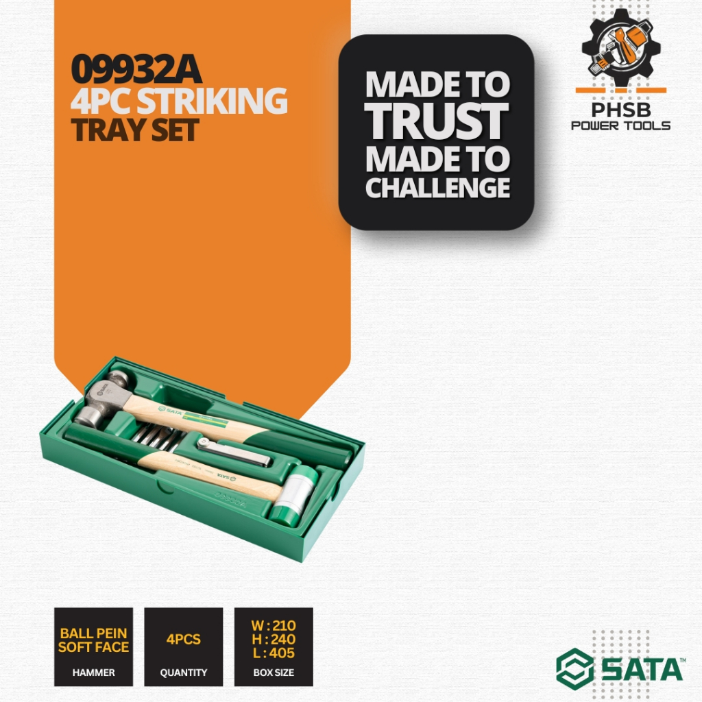 SATA TOOLS | 09932A SATA 4PC STRIKING TRAY SET | Shopee Malaysia