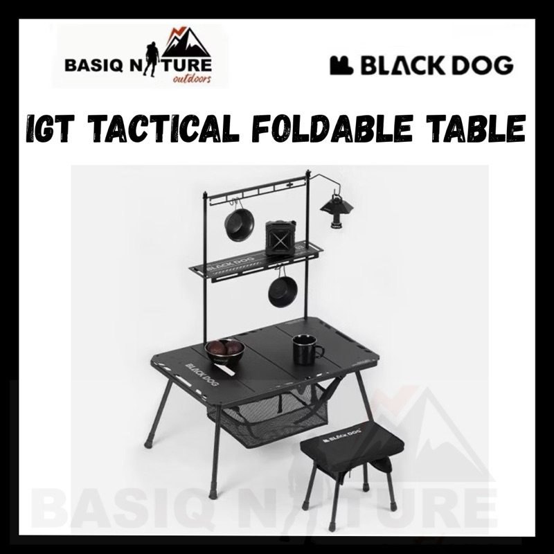 BasiqNature Blackdog Camping IGT Table Tactical Camping Meja Khemah ...