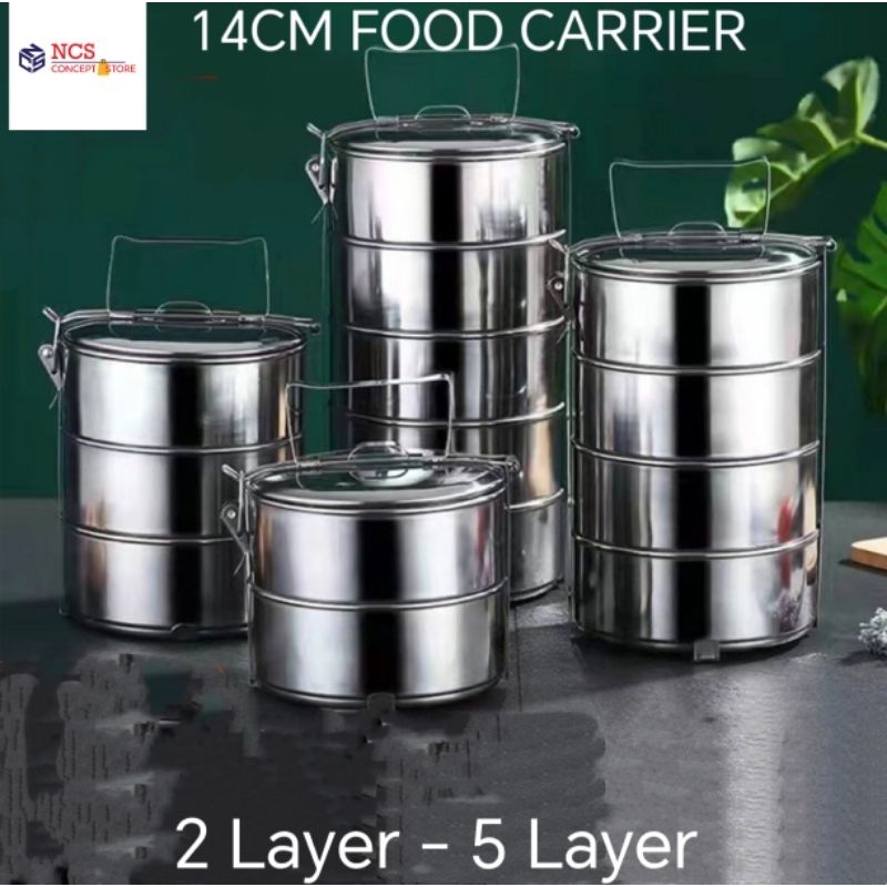 [READY STOCK] 14cm FOOD CARRIER Storage Container Multilayer Portable ...