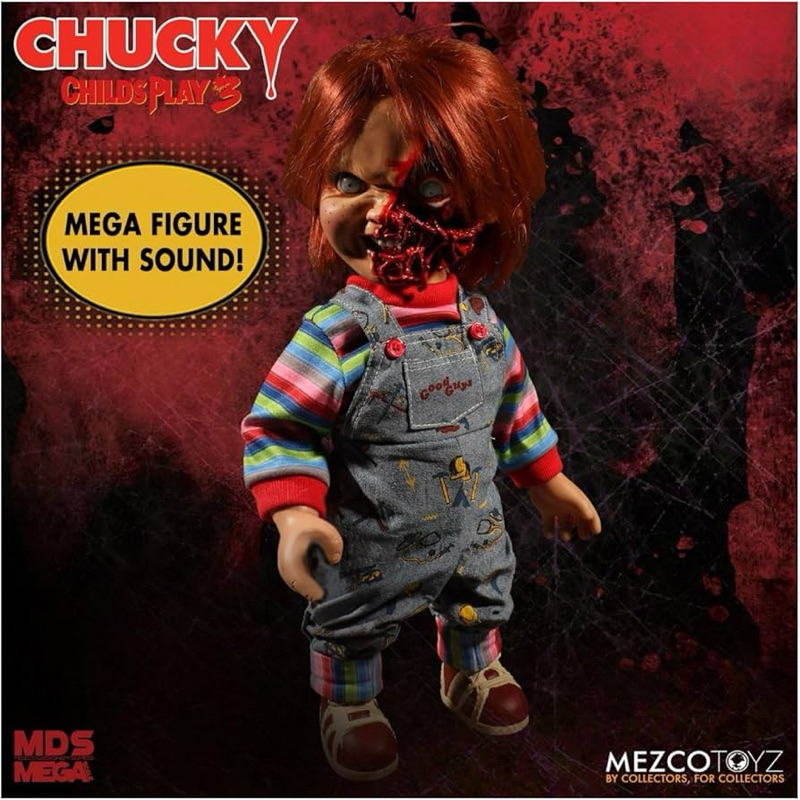 Mezco Toyz Designer Series Child's Play 3 Talking Pizza Face Chucky 15 ...