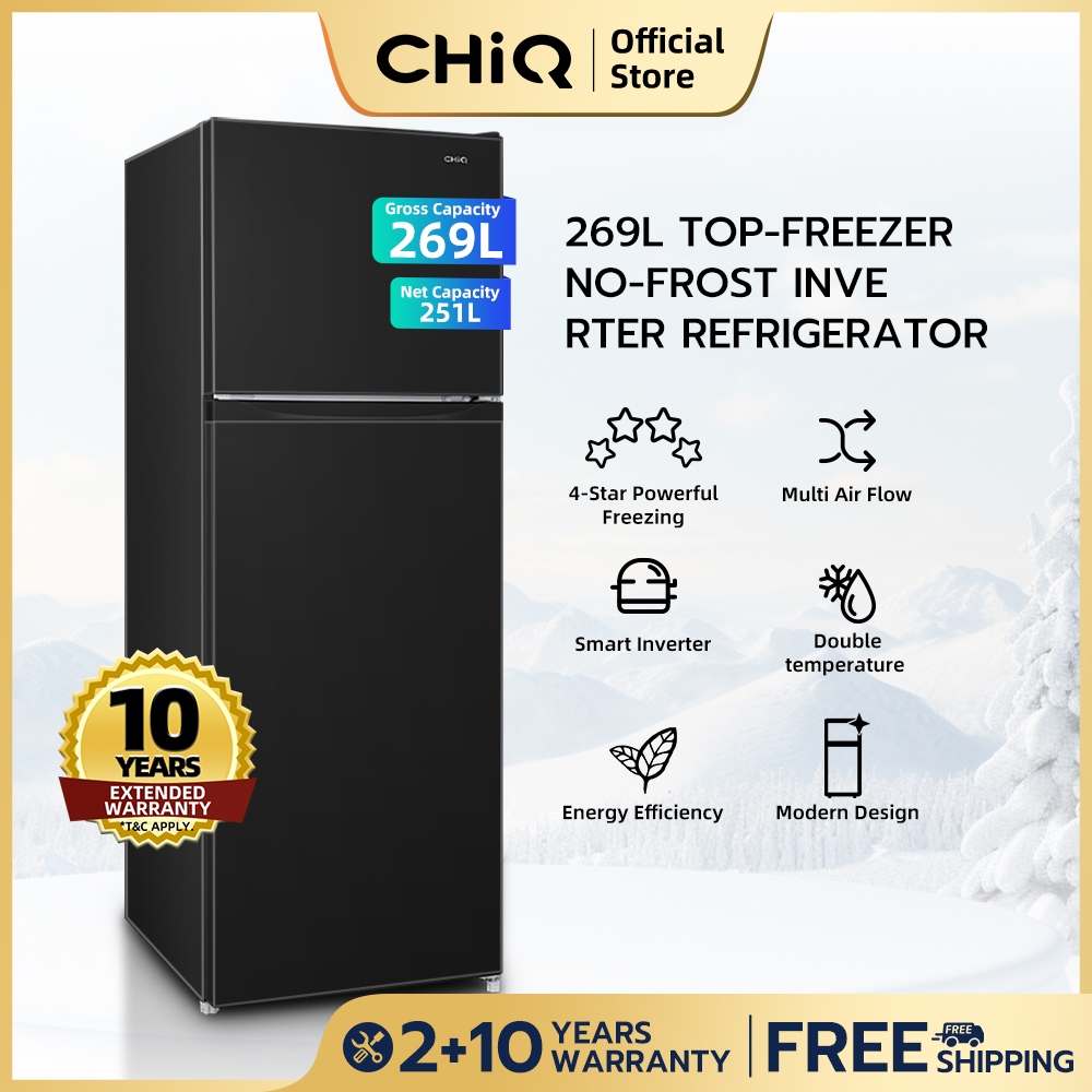 CHiQ Two Doors 269L CTM251N Top-mounted Nofrost Inverter refrigerator 4 ...