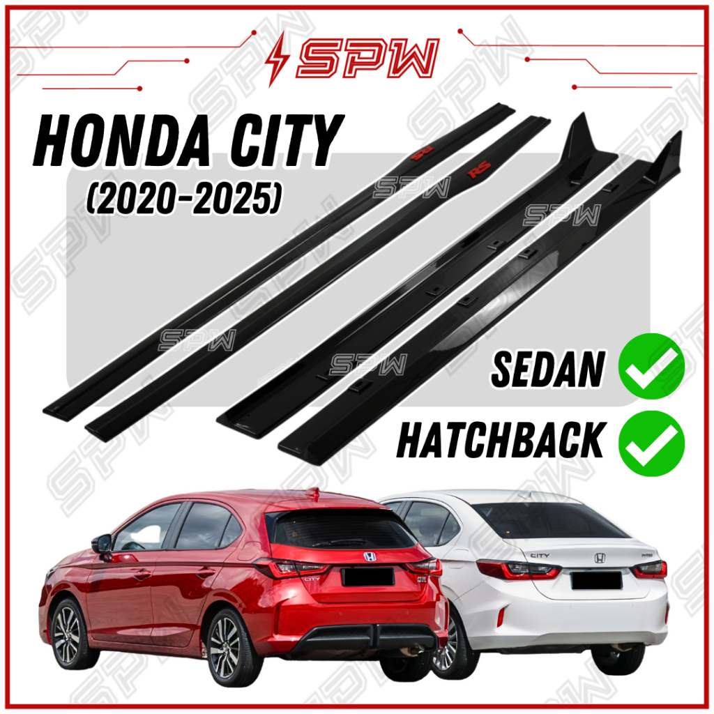 Honda City Sedan/Hatchback (2020-2025) Side Skirt Skirting Lip Diffuser ...