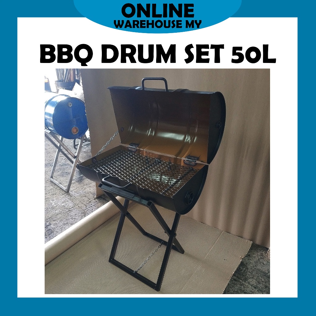 BBQ Grill Outdoor Tempat Bakar BBQ Tong Drum Size 50L | Shopee Malaysia