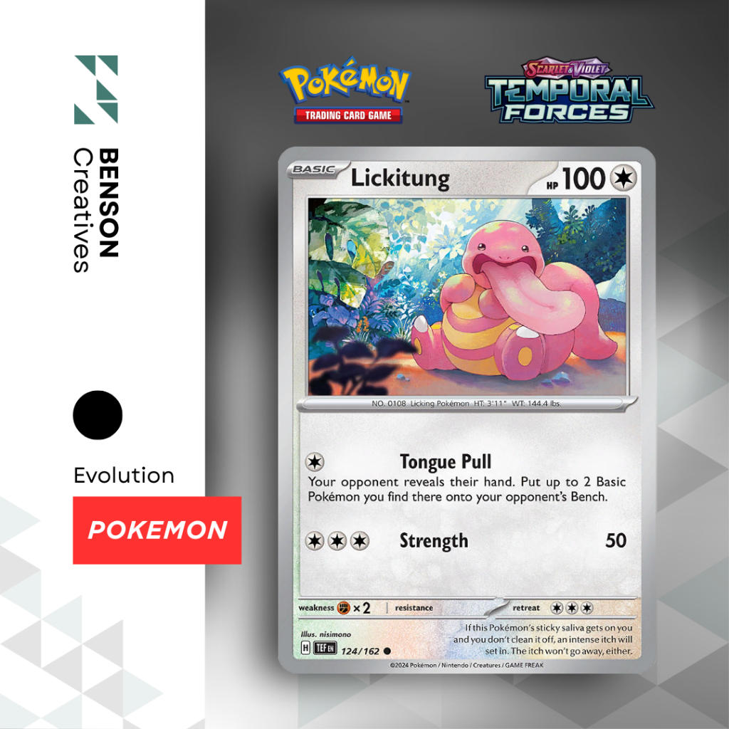 Lickitung | 124/162 [Temporal Forces] Pokémon TCG | Shopee Malaysia
