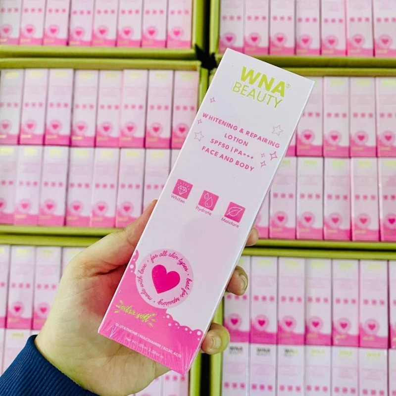 WNA BEAUTY WHITENING & REPAIRING LOTION SPF50 / PA+++ FACE N BODY ...