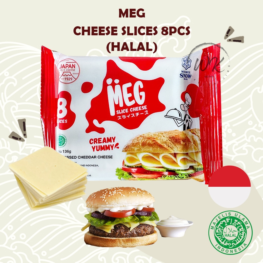 MEG Cheese Slices / Cheddar Cheese 8pcs | Shopee Malaysia