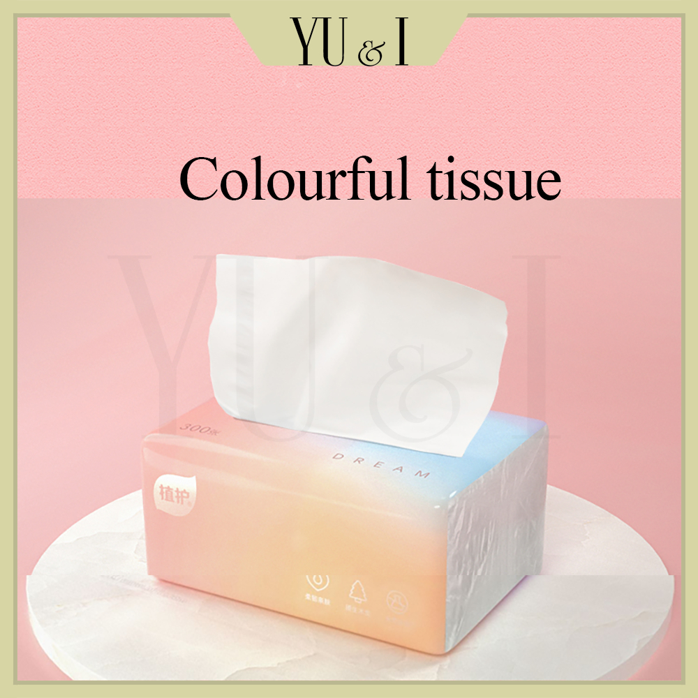 YU and I Colourful Tissue 75 pulls x 4 ply (300 sheets) for Facial Car ...