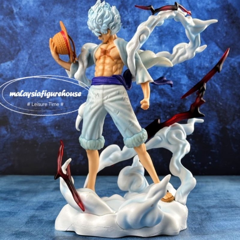 🔥READY STOCK🔥26CM ONE PIECE MY GEAR 5 SUN GOD LIGHTNING NIKA MONKEY D ...