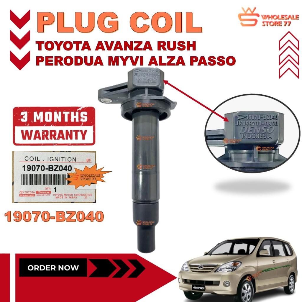 ORIGINAL | PERODUA MYVI / ALZA / TOYOTA AVANZA PLUG COIL TOYOTA PERODUA ...