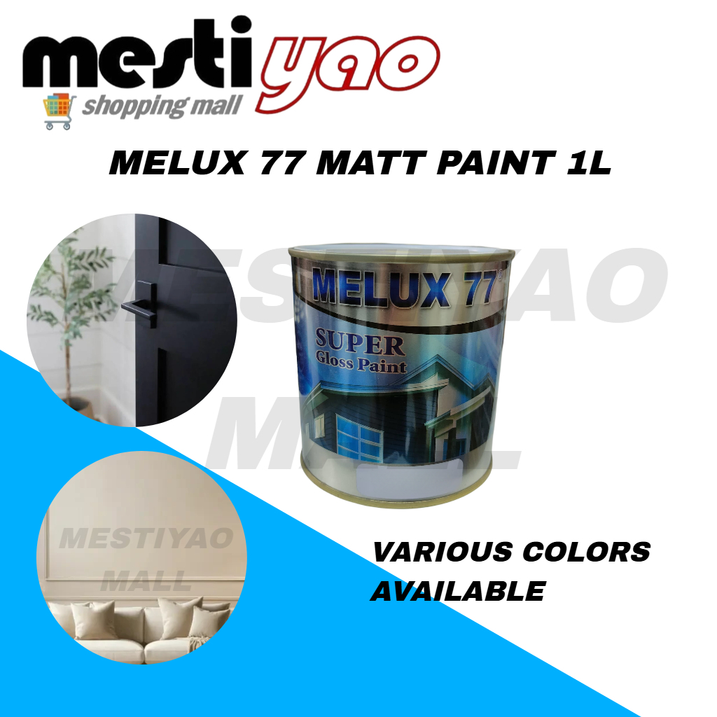 Melux 77 Matt Paint 1L/Cat Minyak/Cat Emulsi | Shopee Malaysia