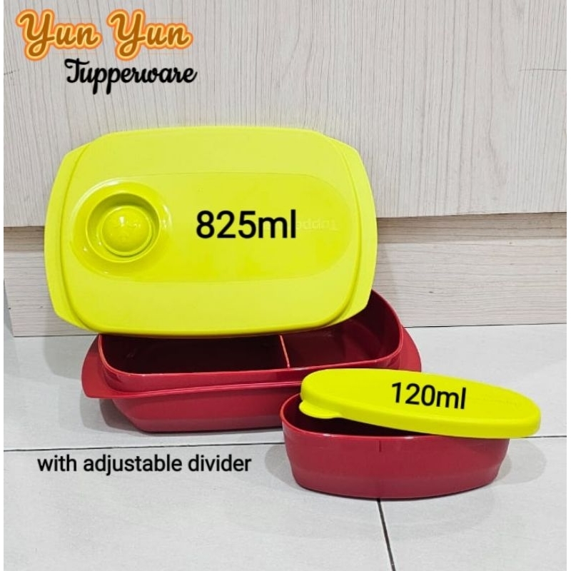 Tupperware Reheatable Lunch Box (1) 825ml+120ml | Shopee Malaysia