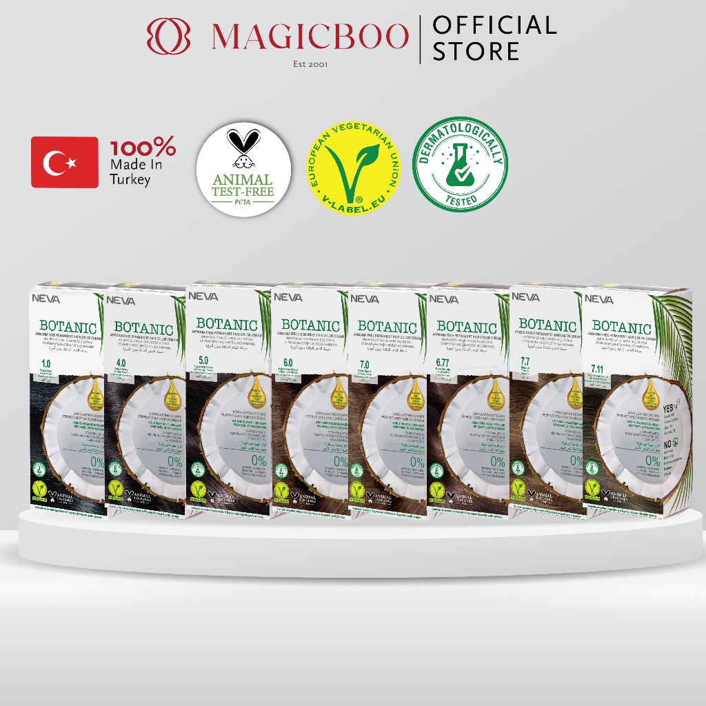 Magicboo Neva Botanic Ammonia Free Permanent Hair Colour 60ml | Shopee ...