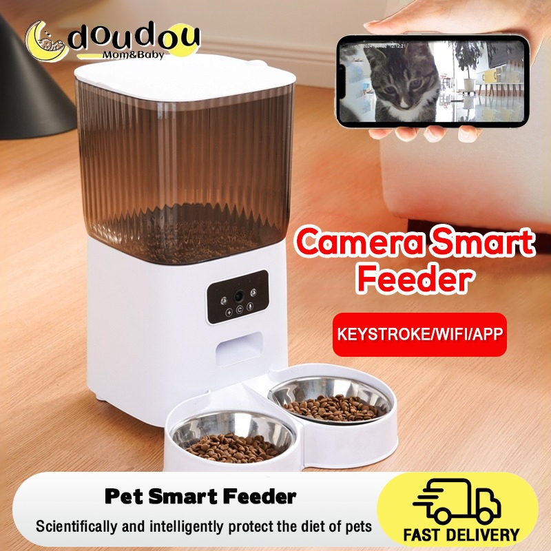 Automatic Smart Pet Feeder 5L Pets Cat Dog Smart APP Control Auto Bekas ...