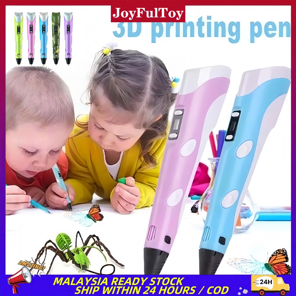 3D Printing Pen Free PLA Printing Doodle Arts Craft Drawing USB Pen Set ...