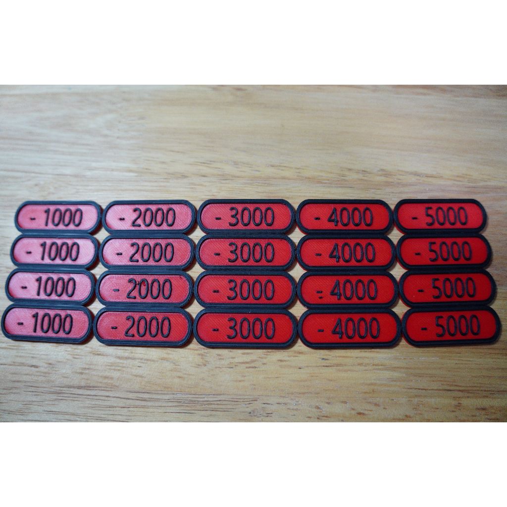 -1K -2K -3K -4K -5K Power Tokens / Counters Health Damage for Pokemon ...