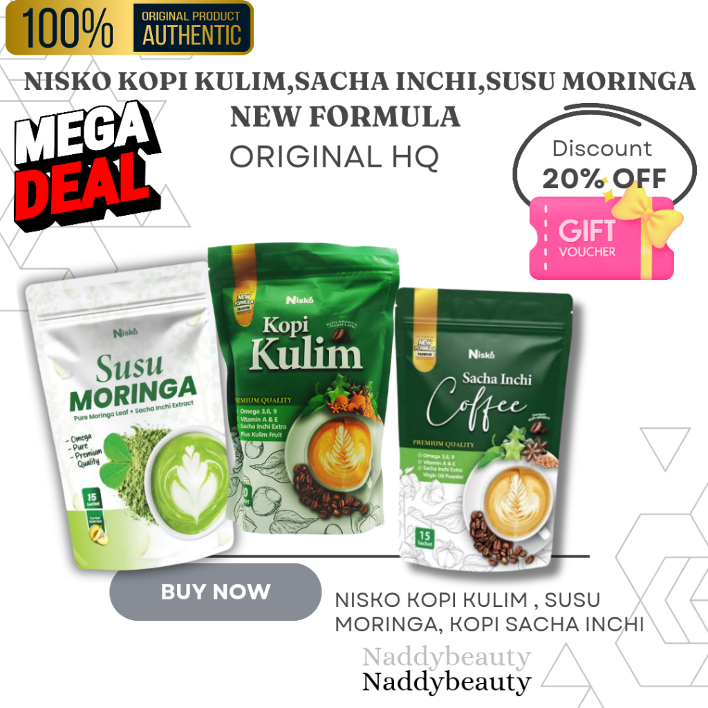 [🔥 ORIGINAL HQ] NISKA/NISKO KOPI KULIM SACHA INCHI SUSU MORINGA ...