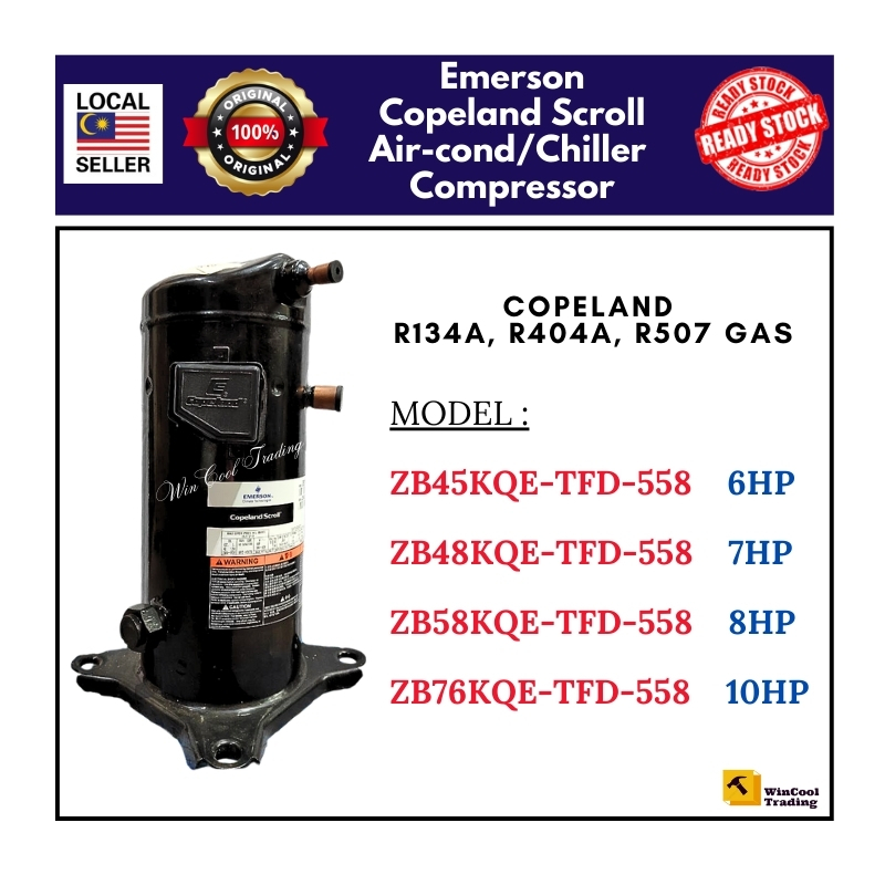 Emerson Copeland Scroll AirCond/Chiller Compressor 6HP/7HP/8HP/10HP ...