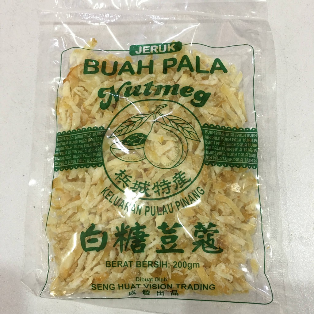 SENG HUAT Nutmeg Slices / Shredded (2 packets) Jeruk Buah Pala by ...