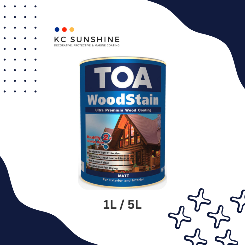 TOA WoodStain Matt | Exterior Wood Paint Interior Wood Paint Cat Kayu TOA Wood Paint Shellac ...