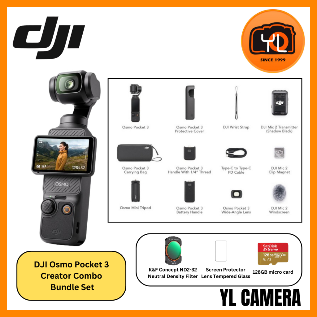 (Ready stock)DJI Osmo Pocket 3 - Handheld 1-Inch CMOS & 4K/120fps | 3-Axis | 2-Inch Rotatable ...