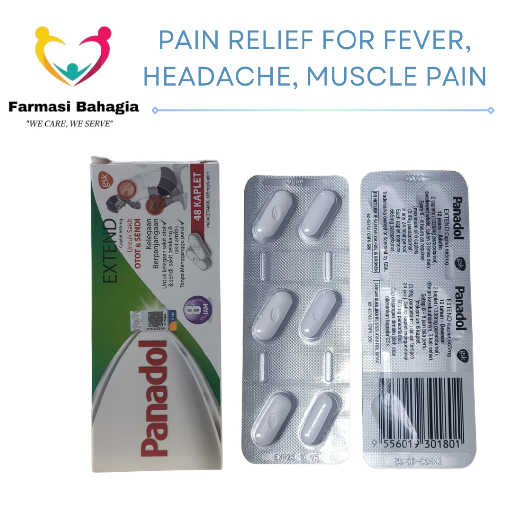 [ Exp 10/2025 ] PANADOL EXTEND TABLET 665MG CAPLETS - Pain Relief of ...