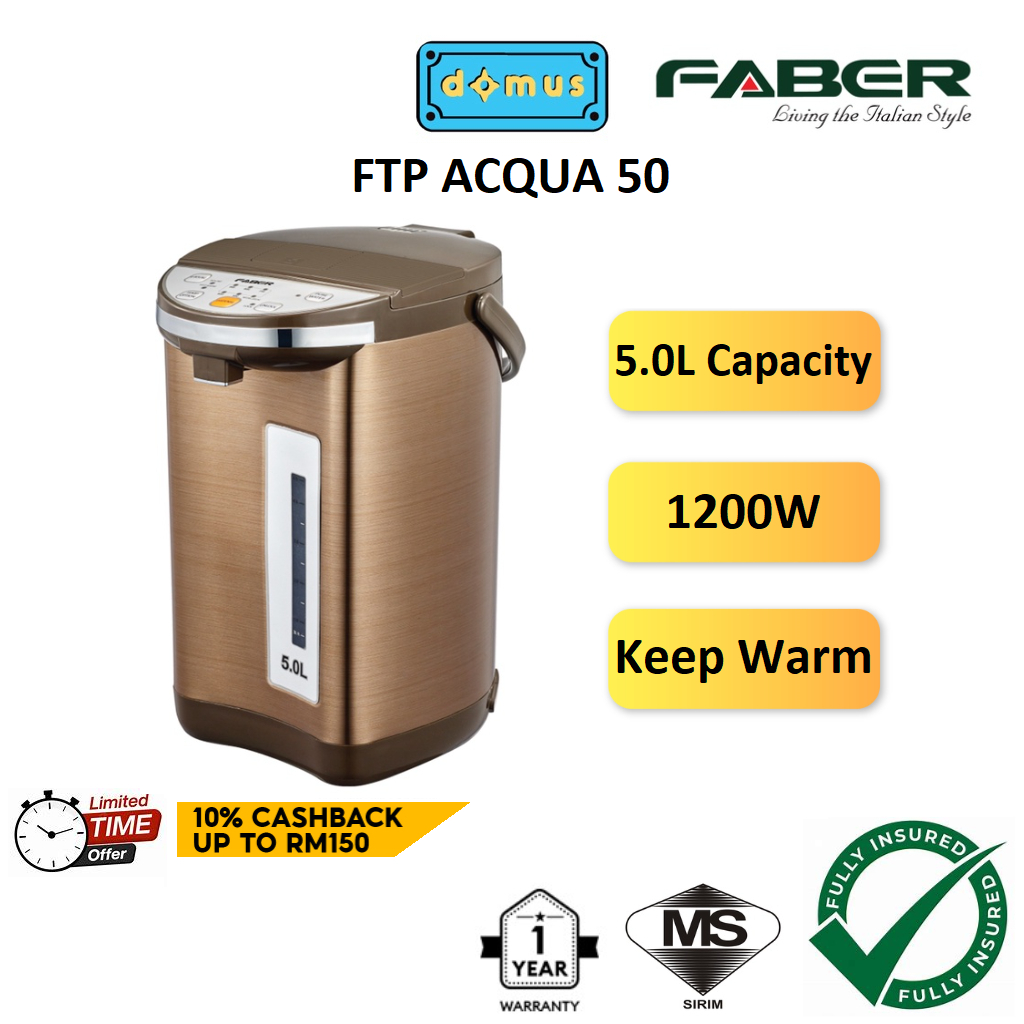 Faber Thermo Pot Water Dispenser 5.0L Pemanas Air Elektrik 熱水壺電熱水壺 FTP ACQUA 50 FTP50 | Shopee ...