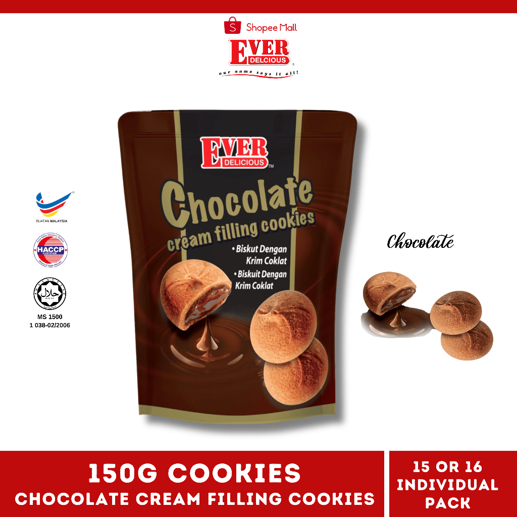 Ever Delicious Chocolate Cream Cookies 150g – Inti Coklat Leleh, Rangup ...