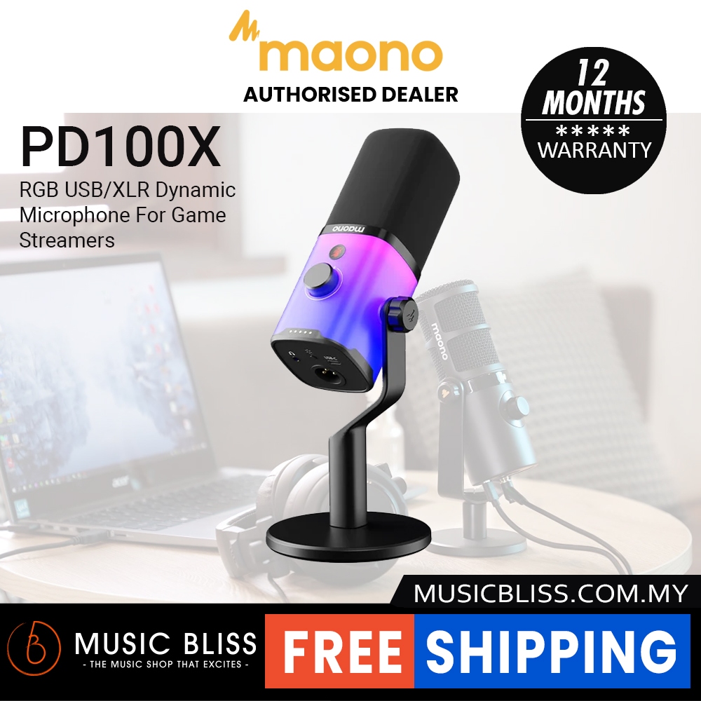 MAONO PD100X RGB USB/XLR Dynamic Microphone for Game Streamer (PD-100X) | Shopee Malaysia