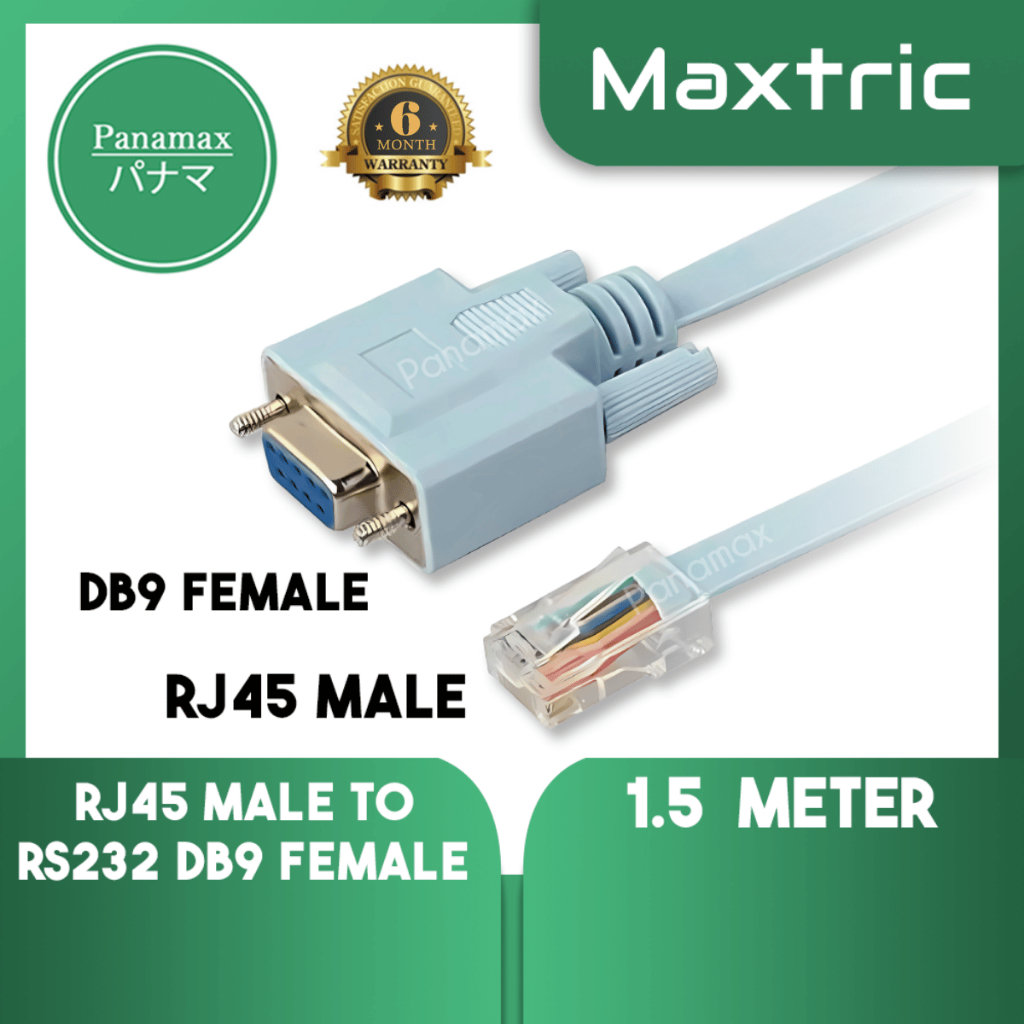 Panamax 1.5 METER RJ45 Male to RS232 DB9 Female Cable For Serial ...