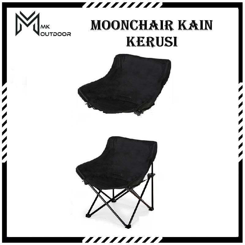 QQ Moon ChairOutdoor Folding Chair Camping Kerusi Healing Leisure BBQ ...