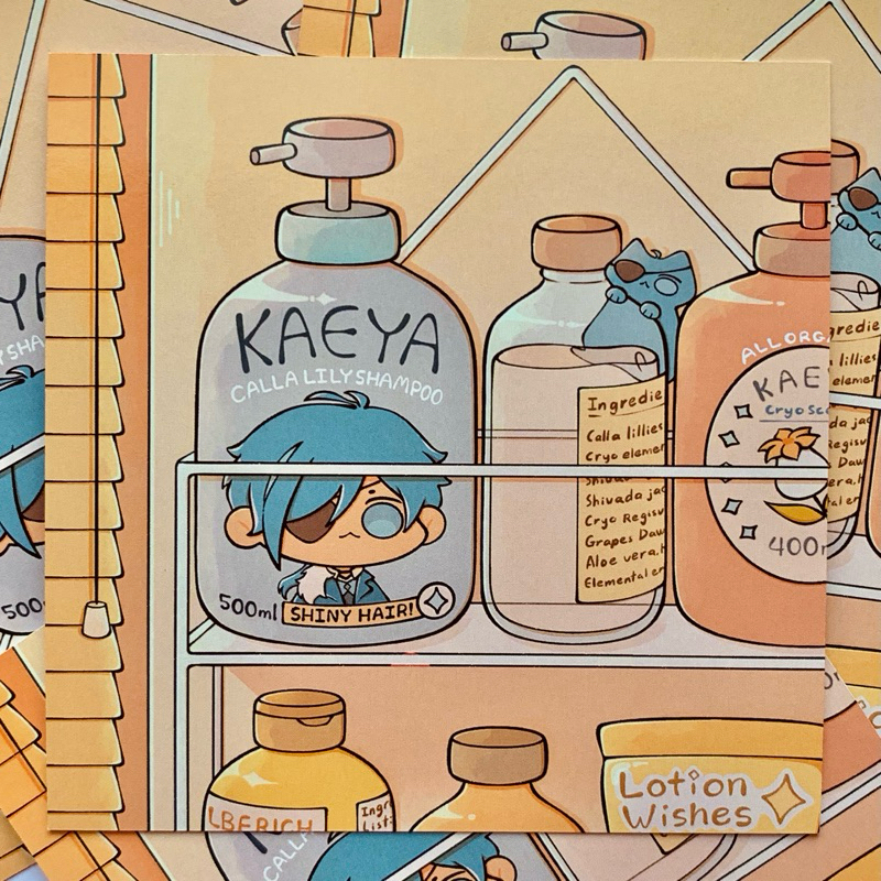 Kaeya Artcard 10x10cm 300gsm Genshin Impact fan merch | Shopee Malaysia