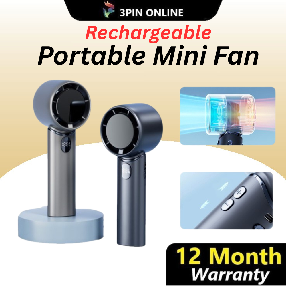 3Pin Handheld Portable Mini Small Hand Cooler Fan With Bladeless Kipas ...