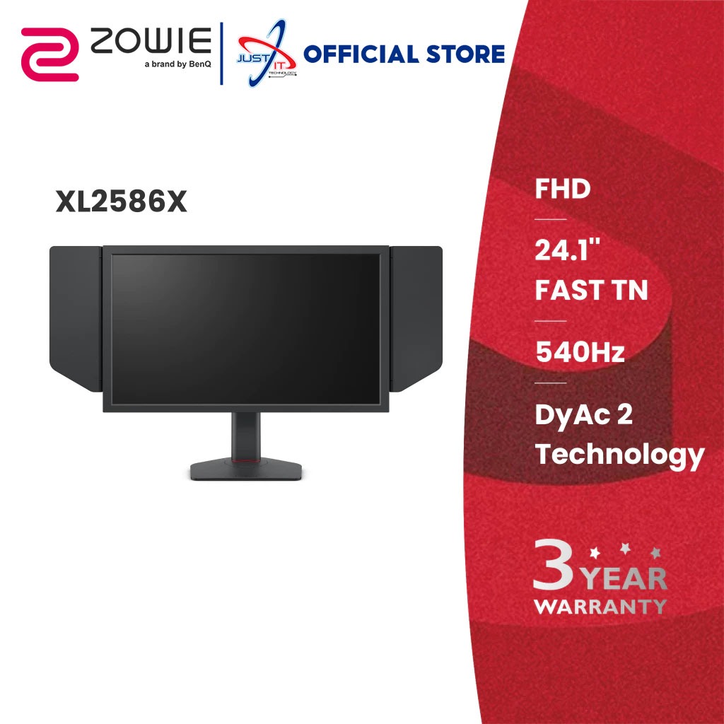 BENQ ZOWIE XL2586X+ (600HZ) / XL2586X (540HZ) 24.1" GAMING MONITOR FOR ESPORT (24.1" FHD FAST TN ...