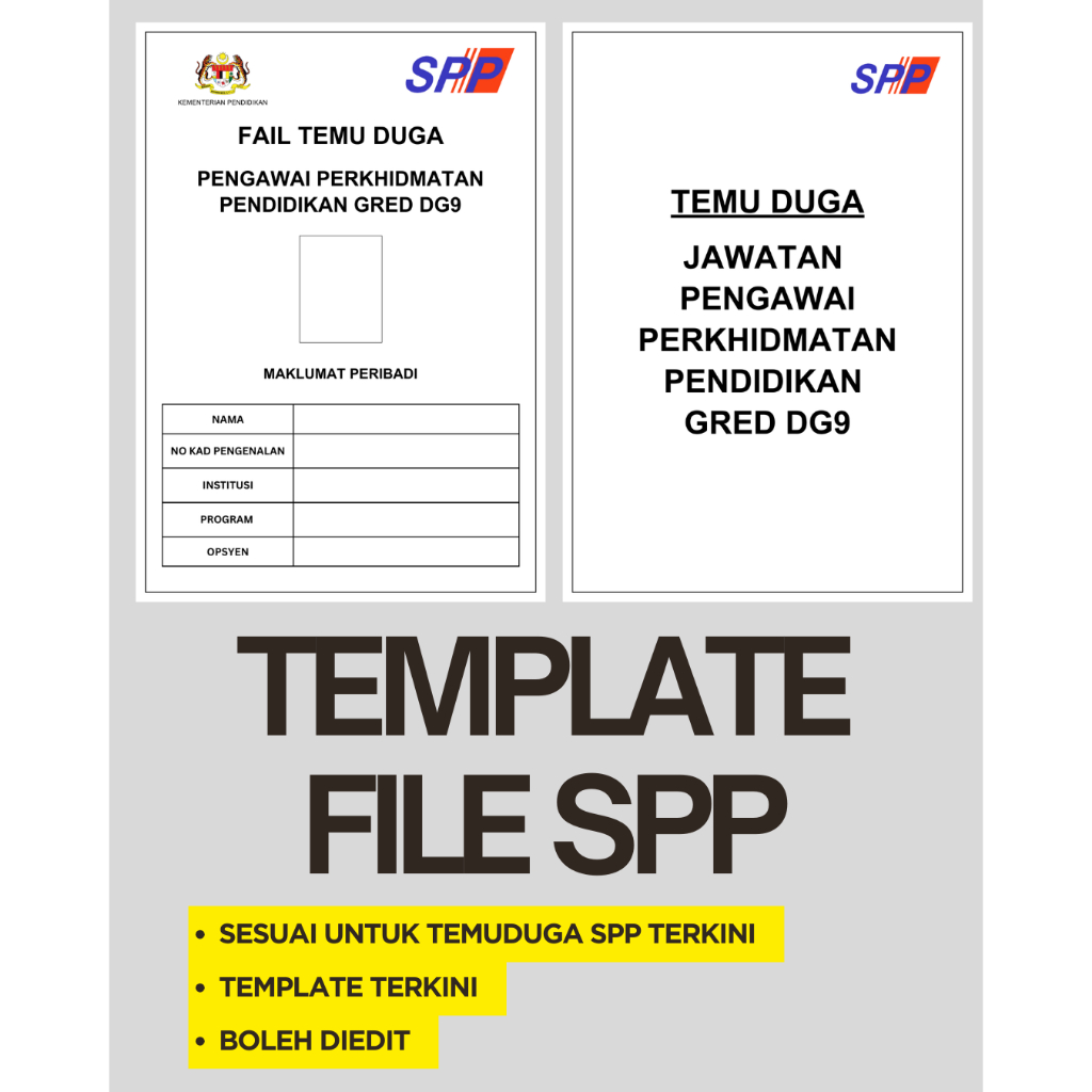 TEMPLATE TEMUDUGA SPP | MUDAH UNTUK EDIT | CANVA PDF | UPAH BUAT FAIL | Shopee Malaysia