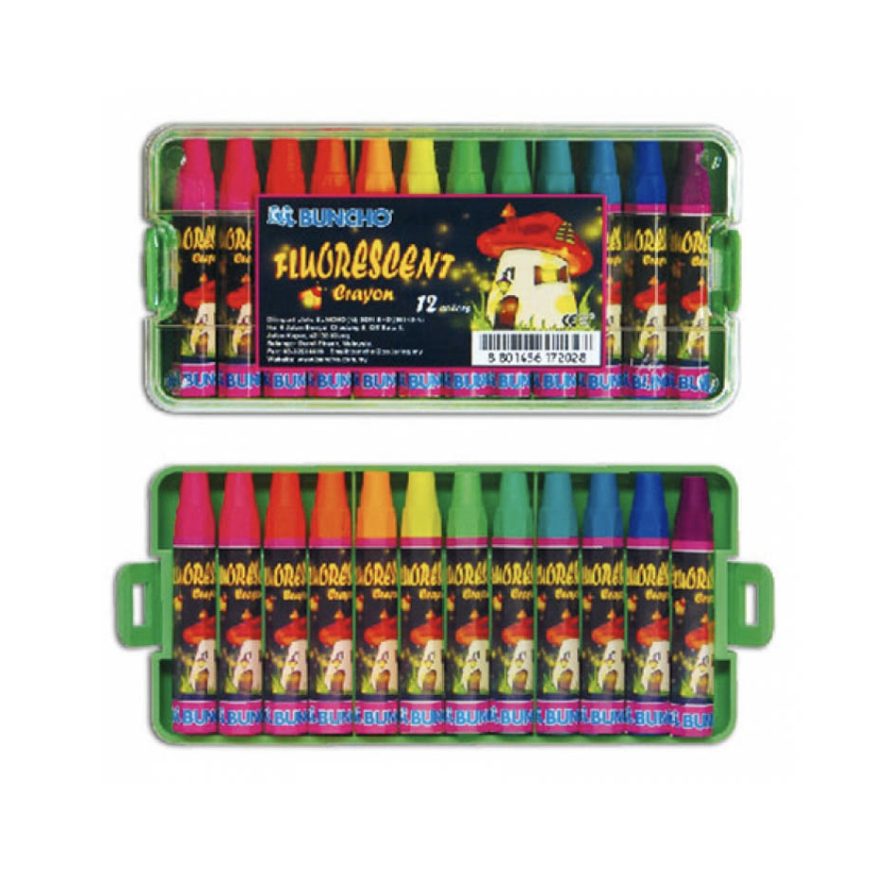 Buncho Fluorescent Crayon FG FC12 (12 Colors) | Shopee Malaysia